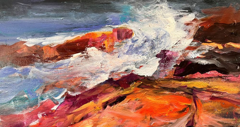 Dynamic Acrylic Painting 18x24 Wall Hangings Home & Living Home Decor ...